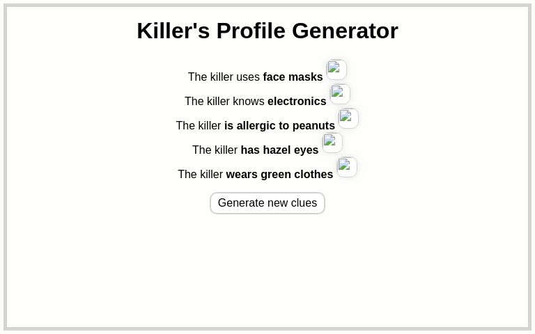Killers Profile Generator