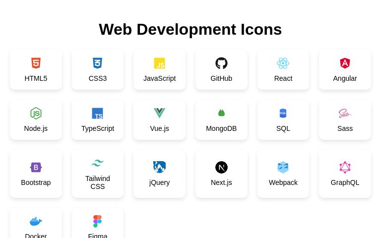 Web Development Icons ― Perchance Generator
