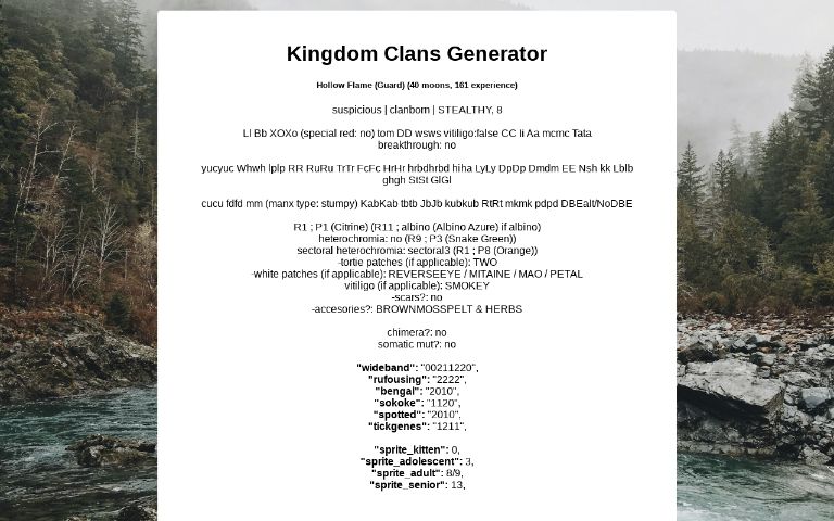 Kingdom Clans Generator