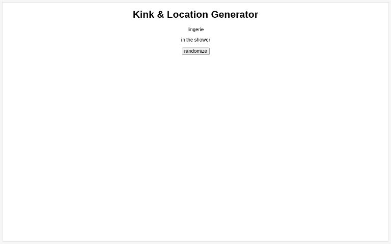 Kink & Location Generator