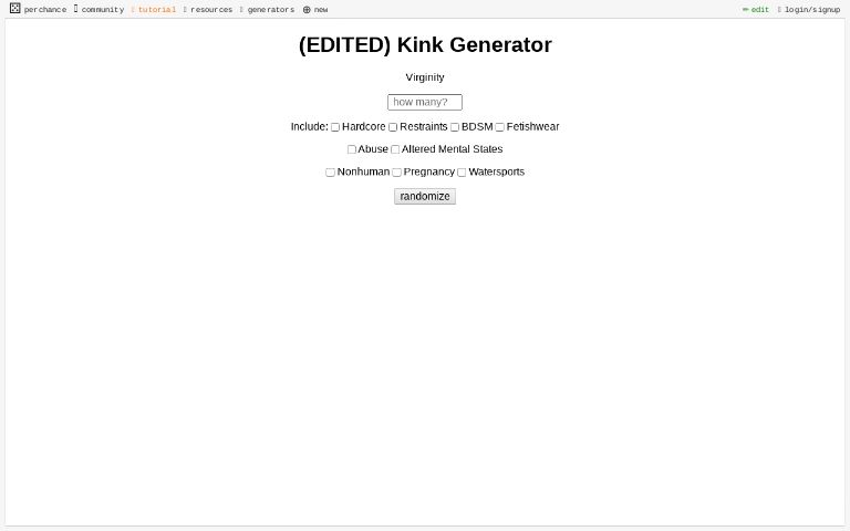 (EDITED) Kink Generator