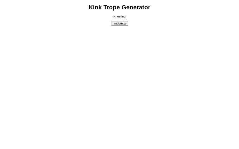 Kink Trope Generator