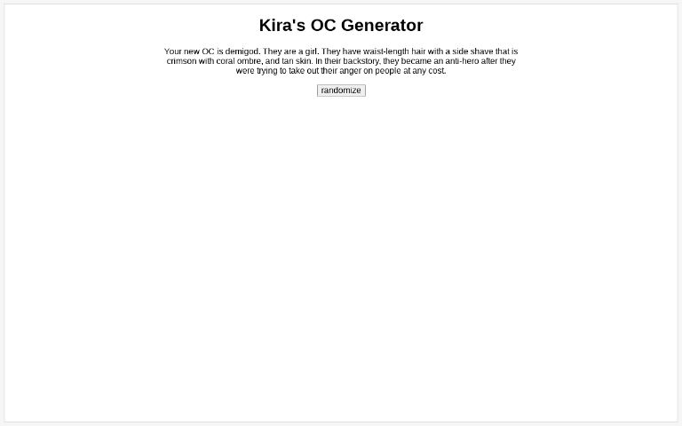 Kira's OC Generator