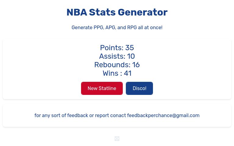NBA Stats Generator
