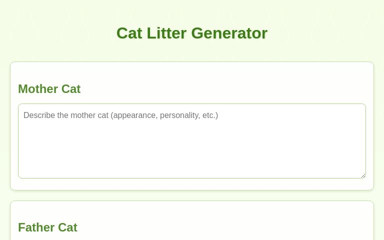 Cat Litter Generator
