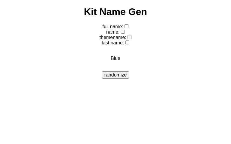 Kit Name Gen