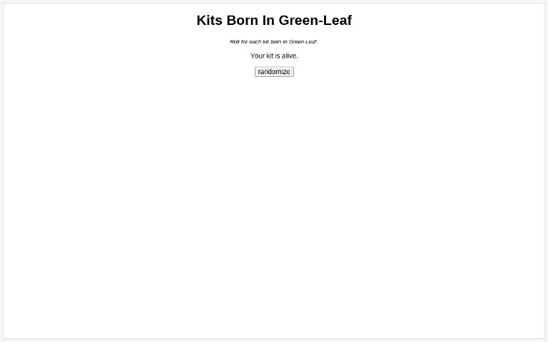 Kits Born In Green-Leaf ― Perchance Generator