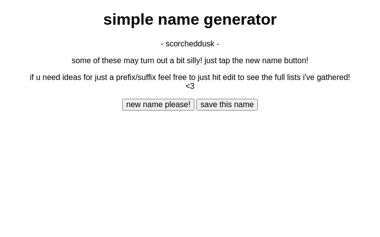 simple name generator