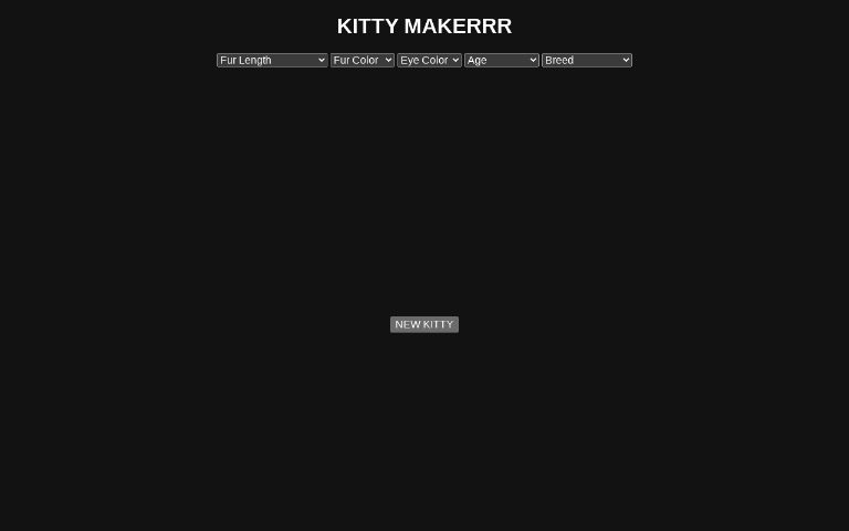 🐈 Kitty Maker 🐈 ― Perchance Generator