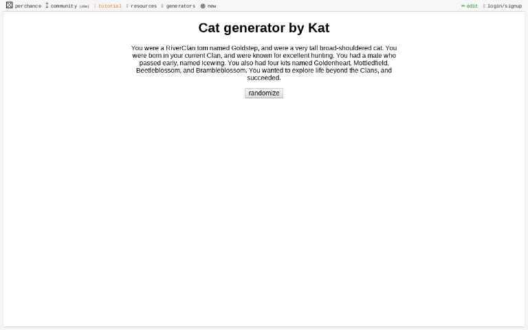 Cat generator by Kat