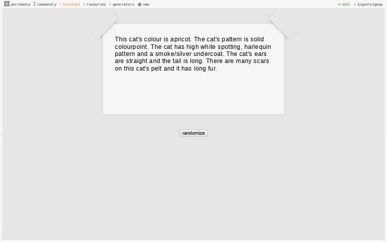 Cat Maker ― Perchance Generator