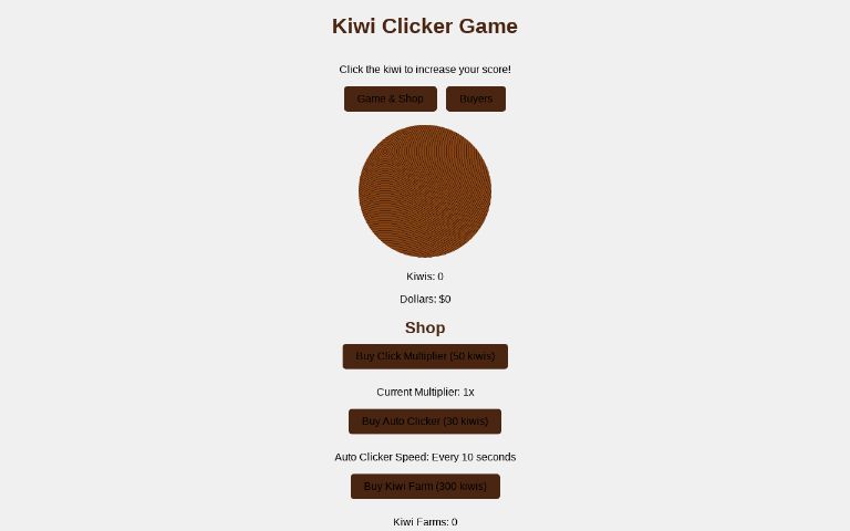 Kiwi Clicker Game ― Perchance Generator