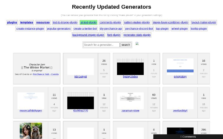 Recently Updated Generators