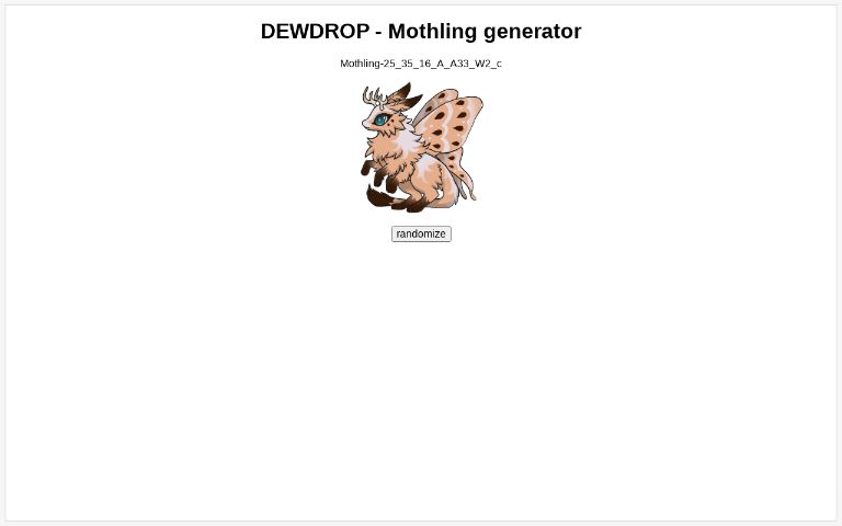 DEWDROP - Mothling generator