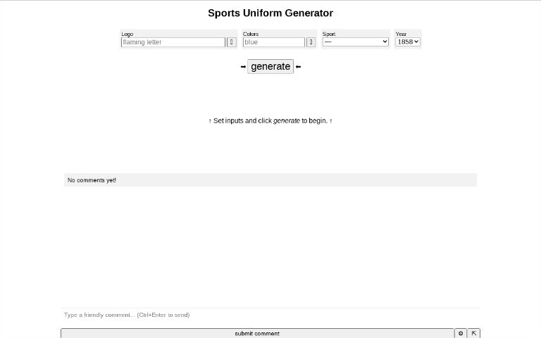 Sports Uniform Generator
