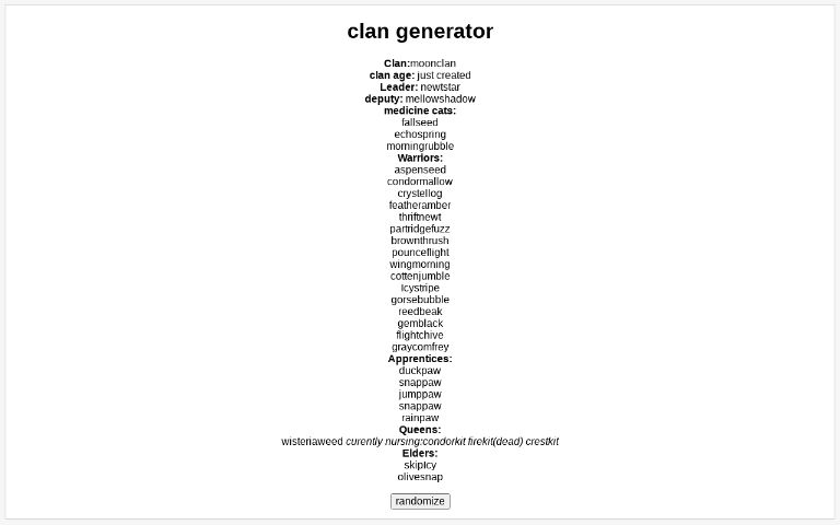 clan generator
