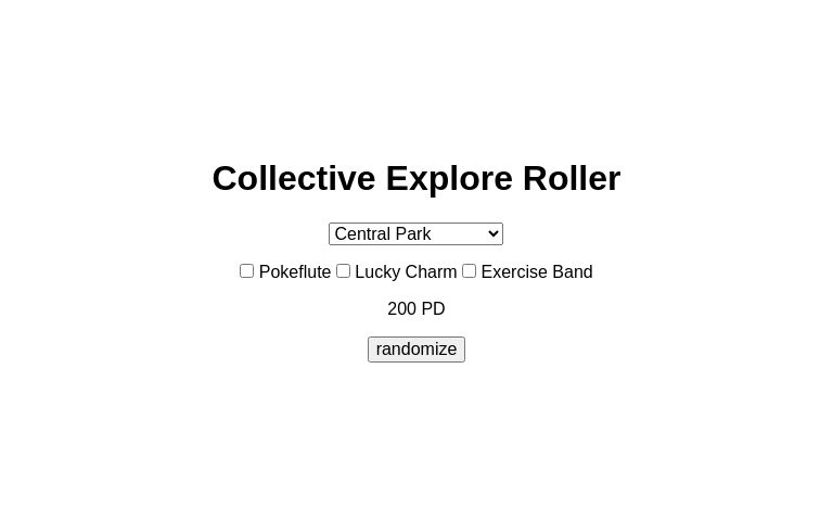 Collective Explore Roller ― Perchance Generator