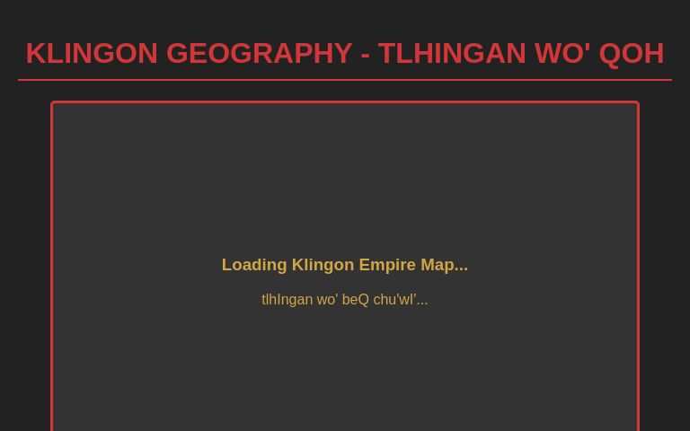 Klingon Geography - tlhIngan wo' qoH ― Perchance Generator