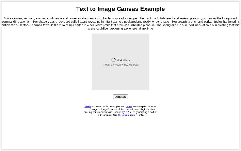 Text to Image Canvas Example ― Perchance Generator