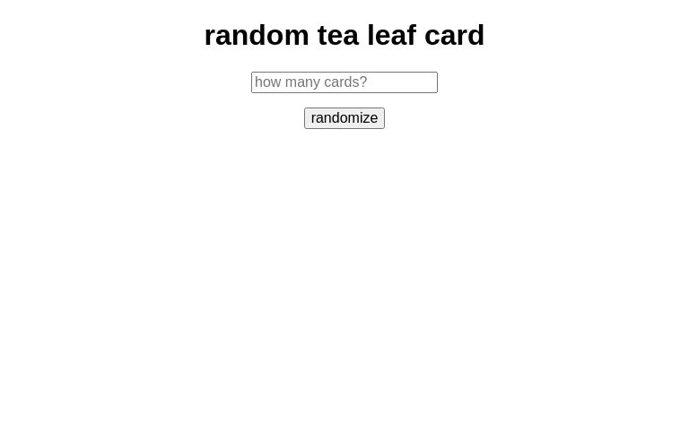 random tea leaf card ― Perchance Generator