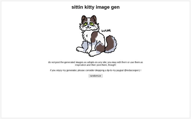 sittin kitty image gen