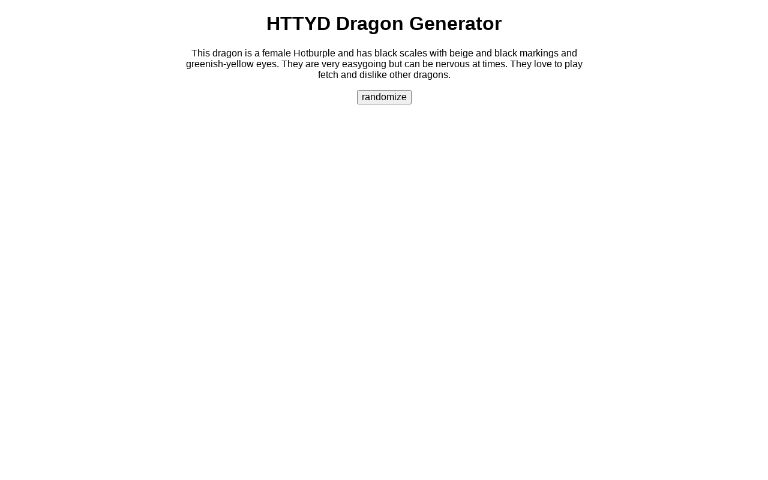 HTTYD Dragon Generator