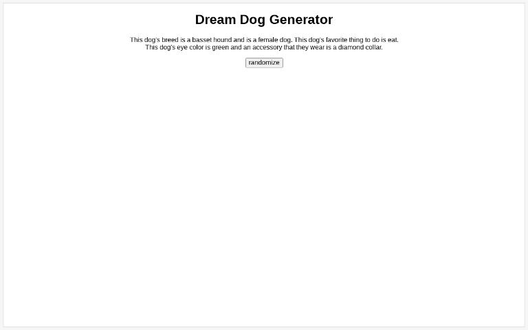 Dream Dog Generator