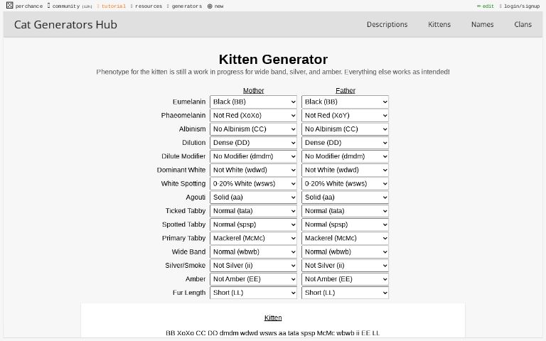 Kitten Generator