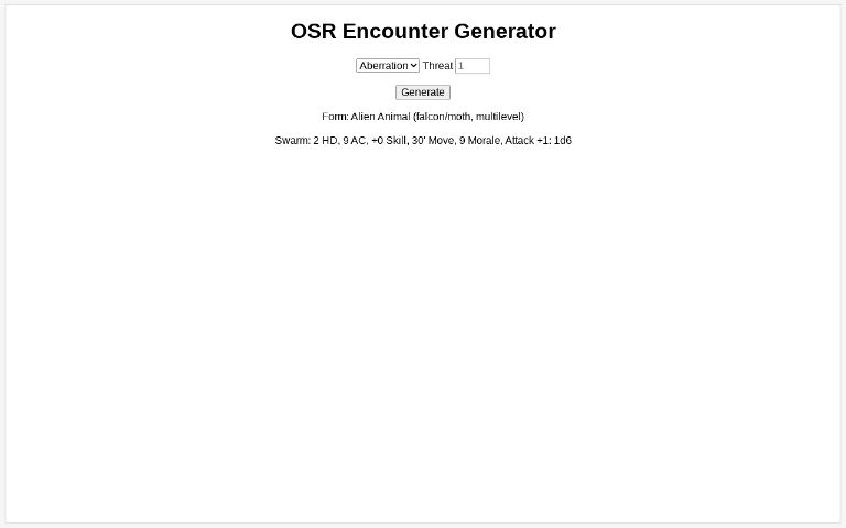 OSR Encounter Generator