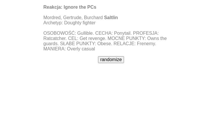 Knave2npc ― Perchance Generator