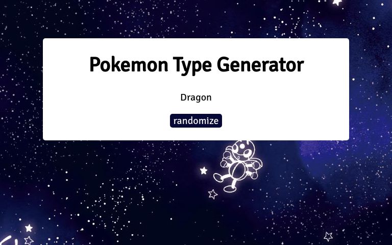 Pokemon Type Generator