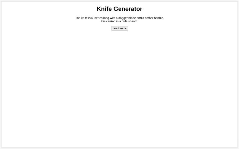 Knife Generator