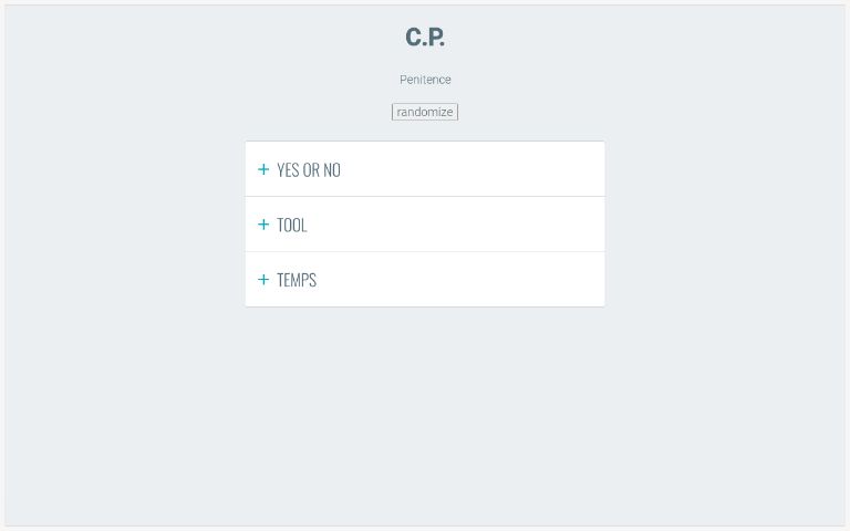 C.P. ― Perchance Generator
