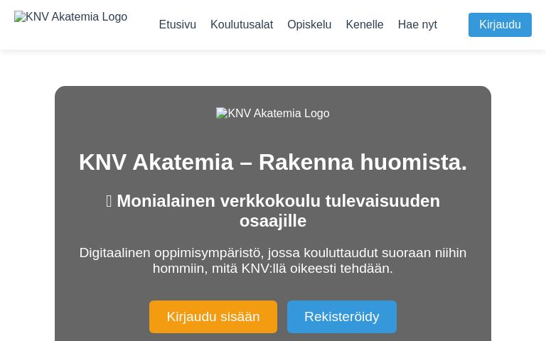 KNV Akatemia – Rakenna huomista. ― Perchance Generator