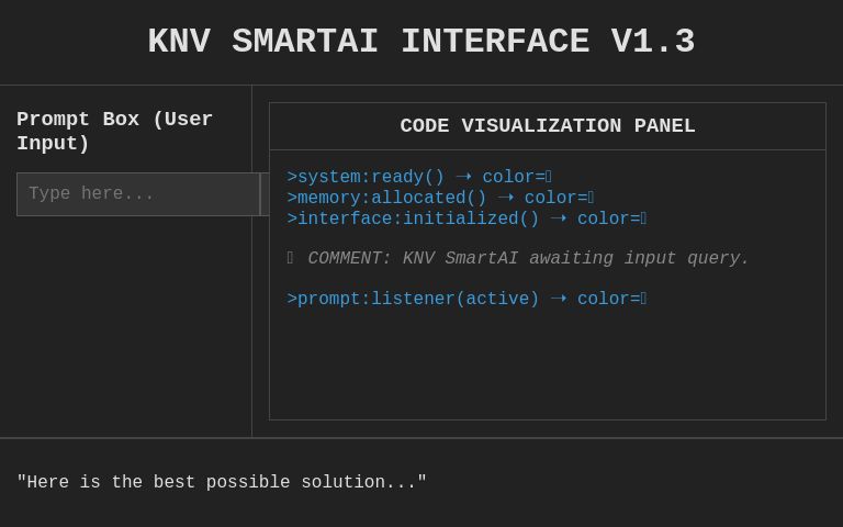 KNV SMARTAI INTERFACE V1.3 ― Perchance Generator
