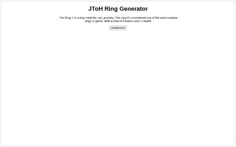 JToH Ring Generator