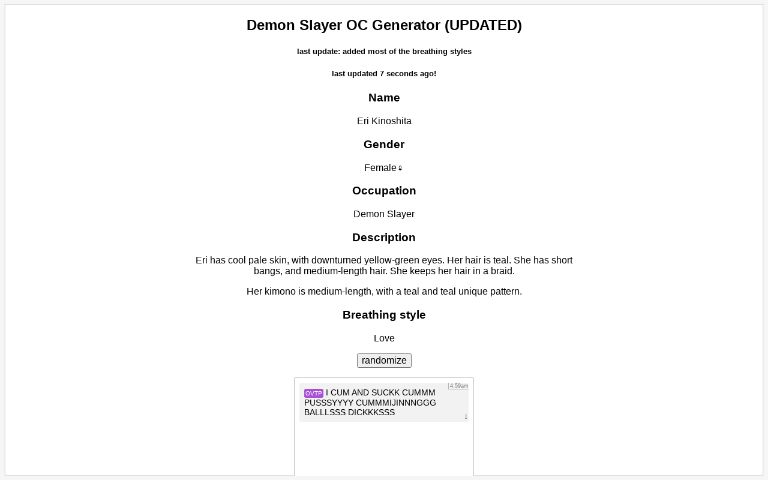 Demon Slayer OC Generator (UPDATED)