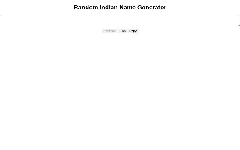 Random Indian Name Generator