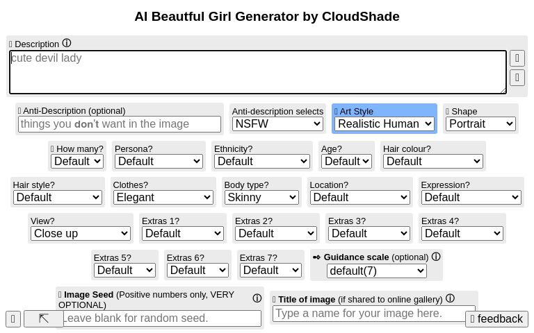 AI Beautful Girl Generator