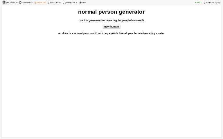 normal person generator