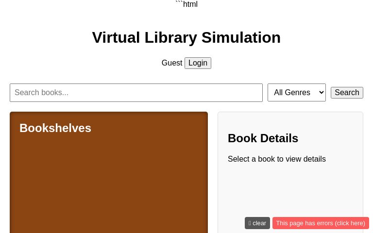 Virtual Library Simulation ― Perchance Generator