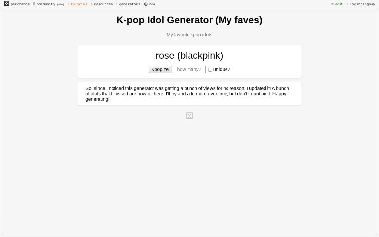 K-pop Idol Generator (My faves)