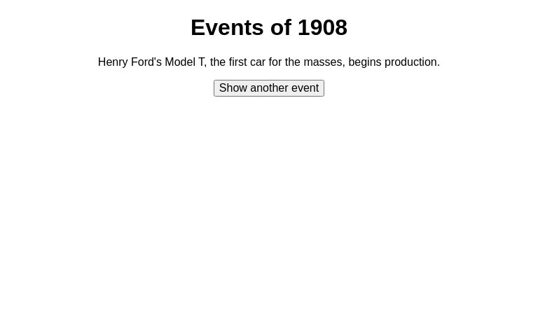 Events of 1908 ― Perchance Generator