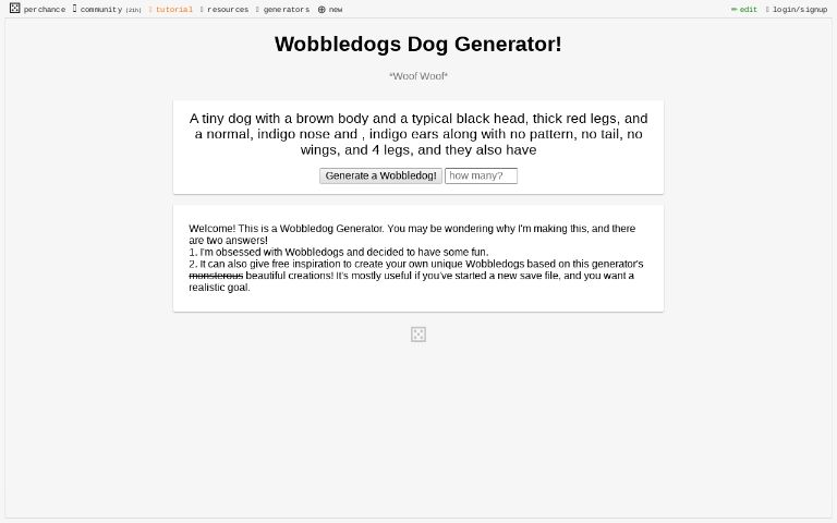 Wobbledogs Dog Generator!