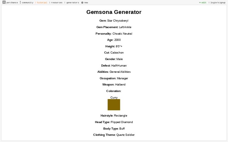 Gemsona Generator