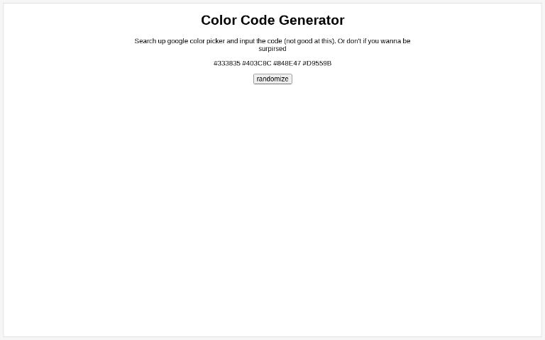 Color Code Generator