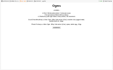 Ogres ― Perchance Generator