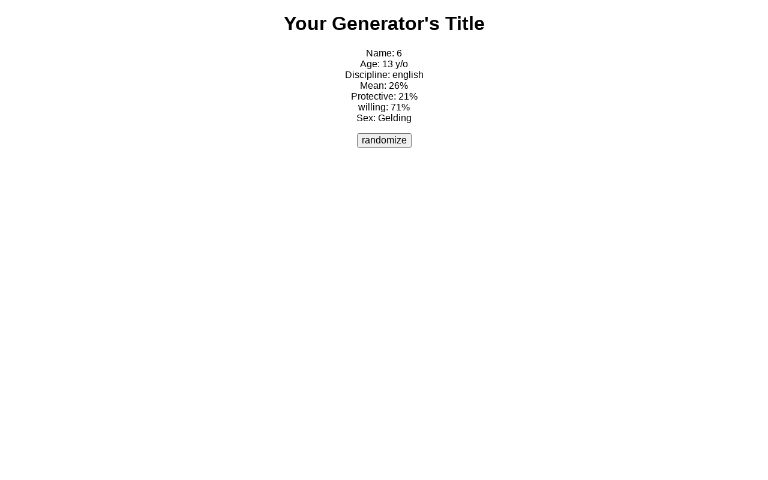 Minimal ― Perchance Generator
