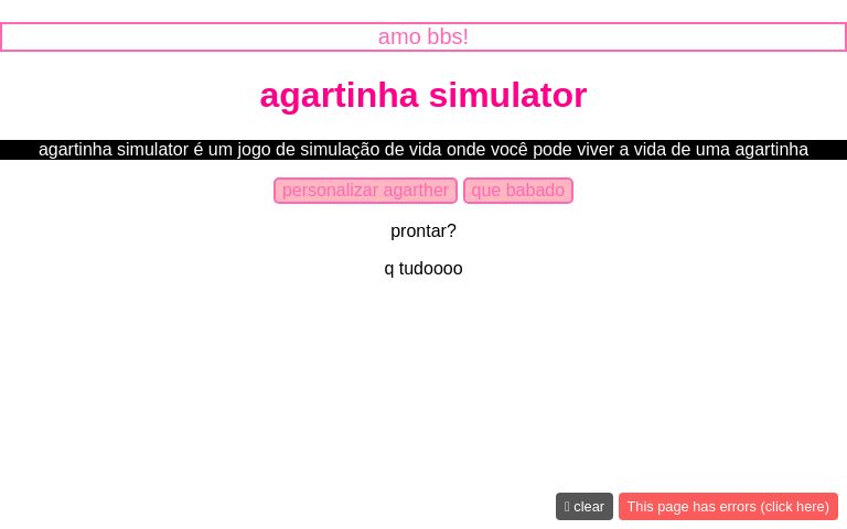 agartinha simulator ― Perchance Generator
