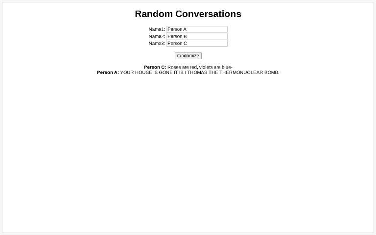 Random Conversations ― Perchance Generator